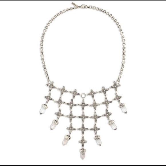 Jewelry | Stunning Boho Quartz Crystal Metal Net Necklacenw | Poshmark
